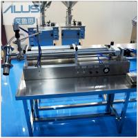China Semi-Automatic Stainless Steel Horizontal Pneumatic Liquid Filling Machine 100-5000ml for sale
