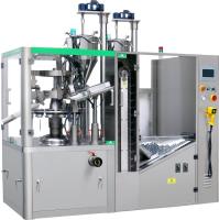 China 500bph Emulsifier Homogenizer Cosmetic Cream Mixer Two Color Toothpaste Tube Filling Machine for sale