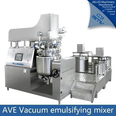 China Ailusi Hydraulic Lifting Vacuum Emulsifying Mixer Machine Cosmetic Cream for sale