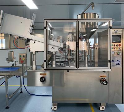 China Automatic Laminated Tube Filling and Sealing Machine 12 Station for Cosmetic 316L for sale