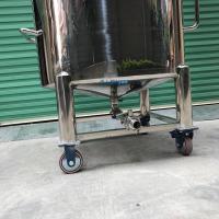 China 200L Stainless Steel Storage Tank Half Open Hang Lid for Alcohol Chemical Liquid with CE Certification for sale