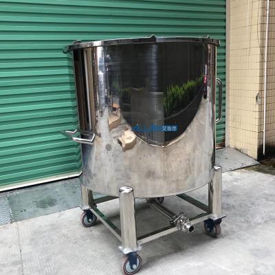 China 200L Stainless Steel Storage Tank Half Open Hang Lid for Alcohol Chemical Liquid with CE Certification for sale