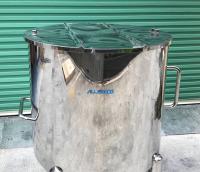 China 200L Stainless Steel Storage Tank Half Open Hang Lid for Alcohol Chemical Liquid with CE Certification for sale