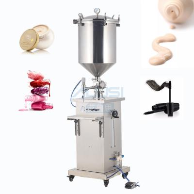China Pneumatic Paste Filling Machine 100-5000ml for Cosmetics Food Nail Polish Mascara Liquid Foundation for sale
