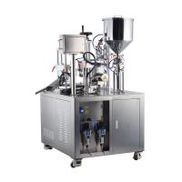 China Semi-Automatic Plastic Tube Filling Sealing Machine 10 Holes 5-400ml for Cosmetics for sale