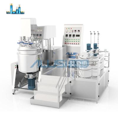 China Ailusi 200 L Hydraulic Lifting Paste Blender Bottom Homogenizer Cosmetics Cream Making Machine Emulsifier Mixer for sale