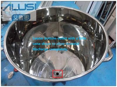 China 316L Stainless Steel Heat Preservation Liquid Chemical Storage Tank 2000L for Cosmetic Industry for sale