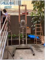 China SUS304 Movable Pneumatic Lifting Homogenizer Mixer Viscosity Liquids Solid Powders Cream Mixing Dispersion Machine for sale