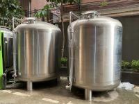 China 316L Stainless Steel Sanitary Water Storage Tank 20000L Food Soaking Tank with Wheels for sale