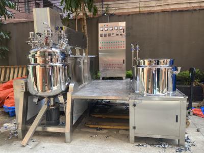 China 200L Vacuum Emulsifier Homogenizer Mixer 28000rpm High Shear Cosmetic Cream Making Machine for sale