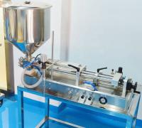 China Small Sanitizer Gel Bottle Liquid Filling Machine Semi Automatic 0.75kw for sale