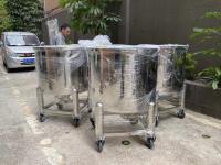 China 304 Stainless Steel Storage Tank For Butter Cheese Mayonnaise Flat Open for sale