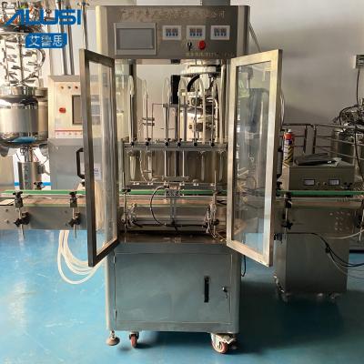 China Plastic Bottles Oil Water Liquid Filling Machine Automatic 4-6 Nozzles  2500ml for sale
