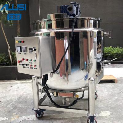 China 500L Stainless Steel Mixing Tank 600L Full Volume 3KW Agitator Industrial Heating Storage Vessel for sale