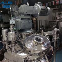 China Fixed Type Vacuum Emulsifying Homogenizer Cosmetic Cream Emulsifier Double Stirring Mixer for sale