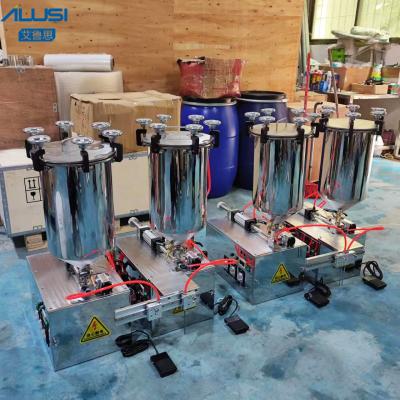 China Semi-Automatic Dual Nozzles Nail Polish Filling Machine Pneumatic Driven 1-20ml 220V for sale