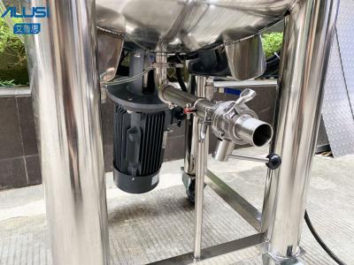 China 50L Movable Stainless Steel Mixer Tank for Hand Sanitizer Shampoo Shower Gel for sale