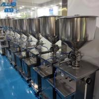 China Semi-Automatic Pneumatic Liquid Filling Machine 250ml Vertical Small Scale 2KW for sale