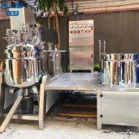 China 200L Hydraulic Lifting Vacuum Emulsifying Mixer Machine Lotion Mixing Homogenous Emulsifier for sale