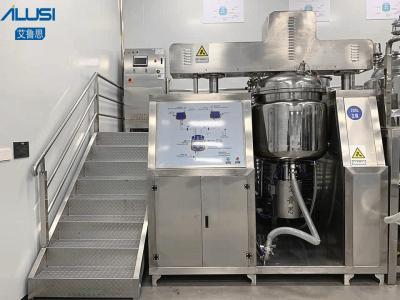 China 200L Vacuum Emulsifier Mixer Vasline Body Lotion Homogeneous Vacuum Emulsifying Machine for sale