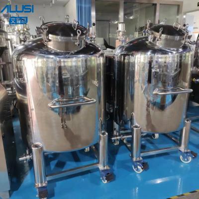 China Custom Food Grade 316L Stainless Steel Storage Tank 500L Sanitary Liquid Water Vessel for sale