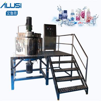 China 500L Liquid Soap Making Machine Stainless Steel Detergent Mixer with 7.5KW Homogenizer for sale