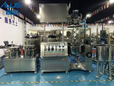 China Hydraulic Cylinder Stainless Steel Vacuum Emulsifier Mixer Toothpaste Making Machine for sale