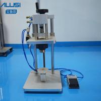 China Semi Auto Perfume Manufacturing Equipment Table Top Pneumatic Small Perfume Bottle Pump Crimping Machine for sale