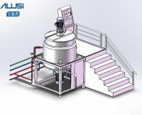 China 5000L Stainless Steel Blender Mixer Industrial Mixing Tank for Liquid Soap Shampoo Detergent Making for sale