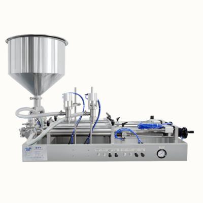 China 316L Semi Automatic Pneumatic Piston Filler 100-1000ml for Cream Cosmetic Shampoo for sale