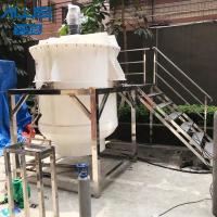 China Polypropylene PP Anti Corrosive Mixer Tank 1000L for Strong Acid Chemical Liquid Mixing for sale