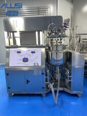 China 50L Vacuum Cream Making Machine Tilted Pot Lotion Mixer 3000rpm Homogenizer for sale