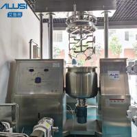 China Hydraulic Lift Vacuum Emulsifier Mixer Machine PLC Control Cream Lotion Mixing Equipment for sale