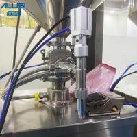 China Semi-Automatic Constant Temperature Liquid Filling Machine 30L Hopper 5-1000ml Paste Filler for sale