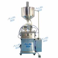 China Semi-Automatic Constant Temperature Liquid Filling Machine 30L Hopper 5-1000ml Paste Filler for sale