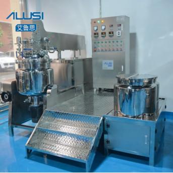 China Hydraulic Lifting 300L Body Lotion Homogenizer Vaseline Making Machine Vacuum Emulsifying Mixer for sale