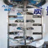 China Hydraulic Lifting 300L Body Lotion Homogenizer Vaseline Making Machine Vacuum Emulsifying Mixer for sale