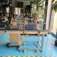 China Single Head Pneumatic Automatic Cosmetics Body Lotion Cream Jar Filling Machine for sale