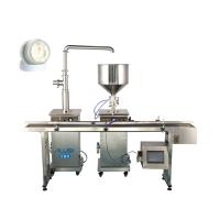 China Single Head Pneumatic Automatic Cosmetics Body Lotion Cream Jar Filling Machine for sale