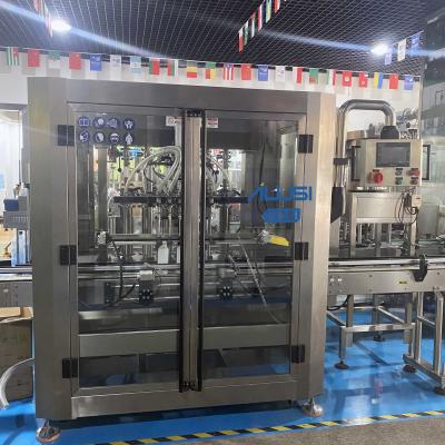 China 6 Head Piston Pump Hand Sanitizer Filling Machine 100-5000ml Shampoo Filler for sale