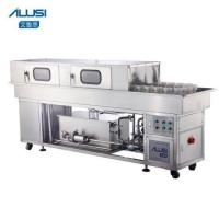 China Automatic Double Line Intermittent Bottle Washer 48 Heads 2000-3000 BPH for sale