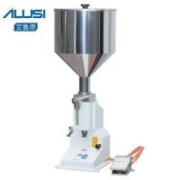 China Manual Hand Sanitizer Filler SS304 10L Hopper 5-70ml Bottle Filling Machine for sale