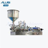 China Horizontal Piston Liquid Filling Machine Stainless Steel with Two Nozzles for sale