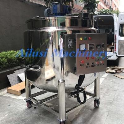 China 1000L Jacket Heated Liquid Detergent Mixer Machine with 27KW Heater and 7.5KW Homogenizer for sale