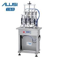 China 4 Nozzles Vacuum Liquid Alcohol Glass Bottle Perfume Vacuum Filling Machine for sale