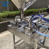 China 100-1000ml Double Head Horizontal Semi Automatic Liquid Filling Machine 316L Stainless Steel for sale