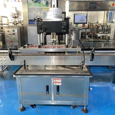 China Automatic Screw Capping Machine 1.2KW PLC Control for Hand Sanitizer Soap Bottles 2000-3500 BPH for sale