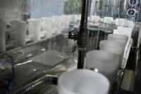 China Automatic Double Line Intermittent Bottle Washer 48 Heads 2000-3000 BPH for sale