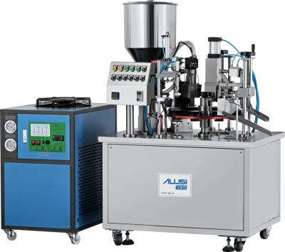 China Ultrasonic plastic soft tube tail sealing machine , PLC control Toothpaste Tube Filler for sale