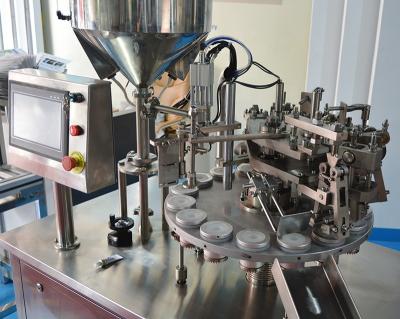 China Ultrasonic Soft Plastic Tube Filling and Sealing Machine 10 Station 316 Stainless Steel for sale
